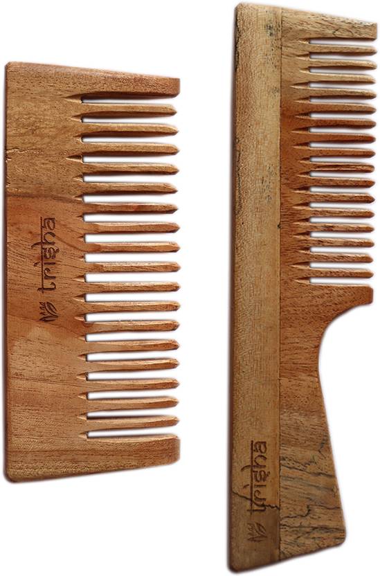 Trisha Wood Combs Hair Growth, Hairfall, Dandruff Control Comb 2 Neem ...