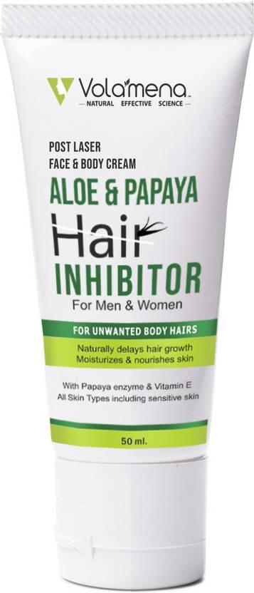 Volamena Aloe and papaya hair inhibitor cream for unwanted hair growth ...