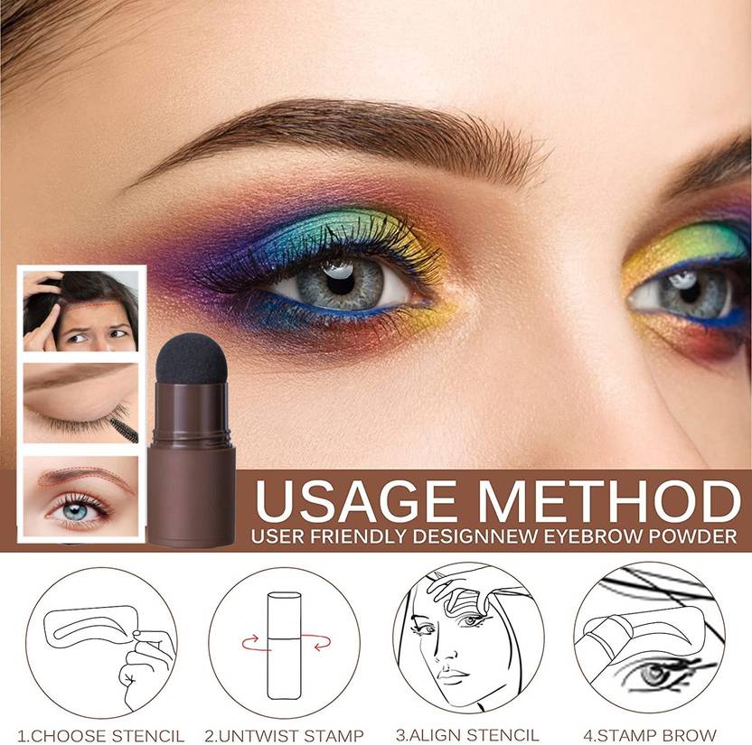 POWERFEEL Black colour Hairline Shadow Powder Stick Hair Powder Eyebrow ...