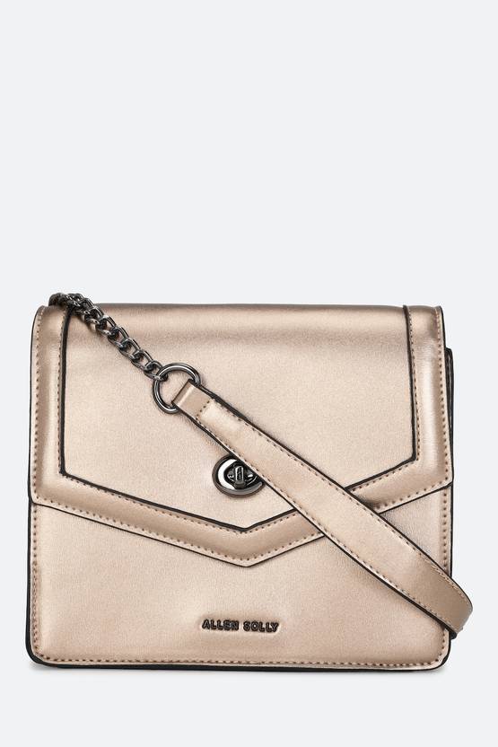 Buy Allen Solly Women Gold Sling Bag Gold Online @ Best Price in India ...