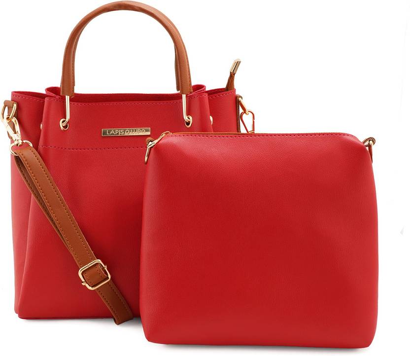 Buy LAPIS O LUPO Women Red Handbag Red Online @ Best Price in India ...