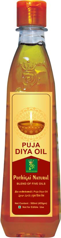 POTHIGAI NATURAL Pancha Diya Oil/Pooja/Deepam Oil/BlendofSesame,Coconut ...