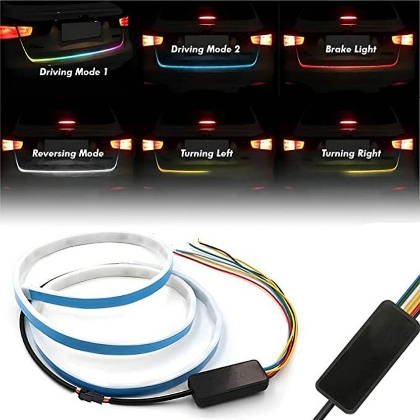 SPAIRSTOP (UNIVERSAL) Car Led Strip Trunk/Dicky/Boot/Tail Lights Car ...