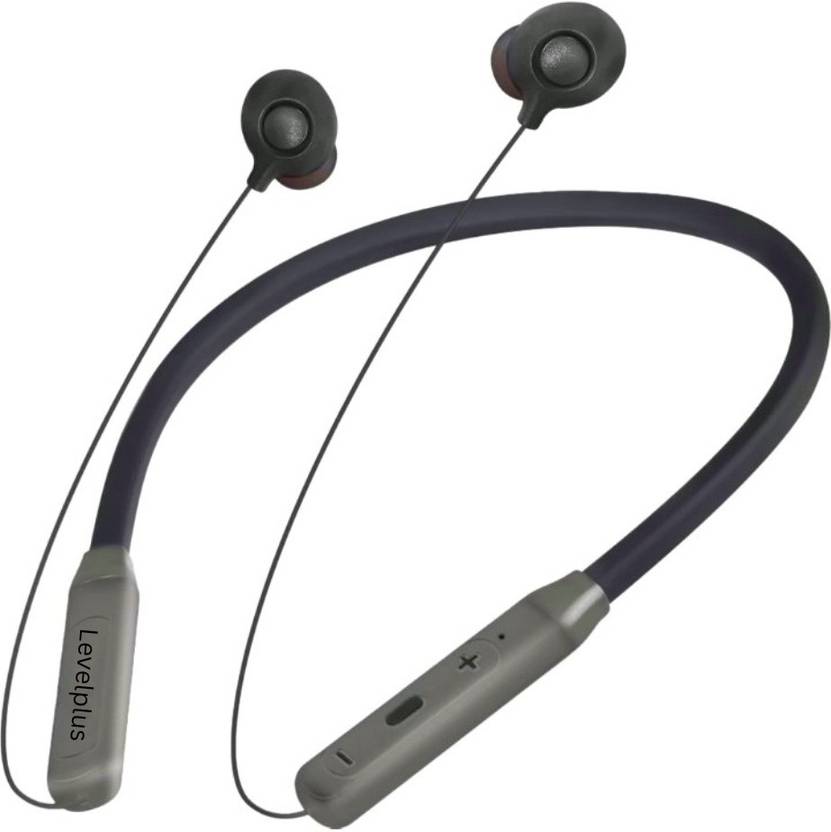 LEVELPLUS Cool Neckband Bluetooth Headset ( Grey In the Ear ) Bluetooth ...