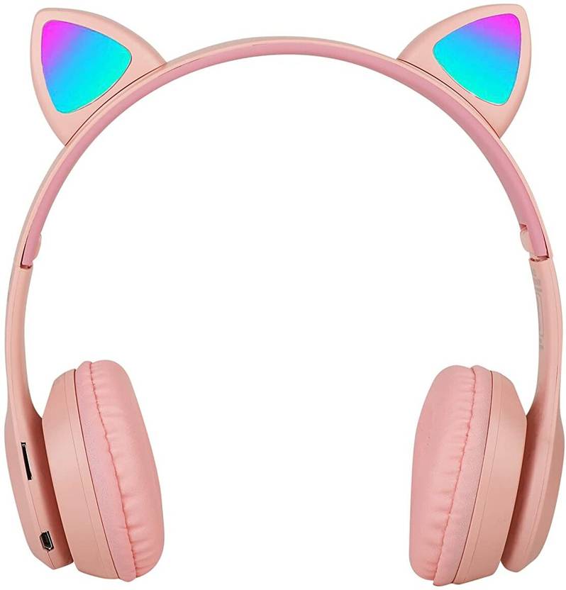 ROXO P47M Wireless Bluetooth Cat Ear with 7 RGB Color Changing Lights ...