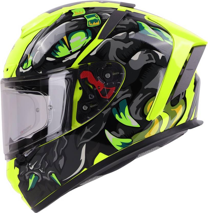 Steelbird SA-5 Monster ISI/DOT Certified Full Face Graphic Helmet for ...