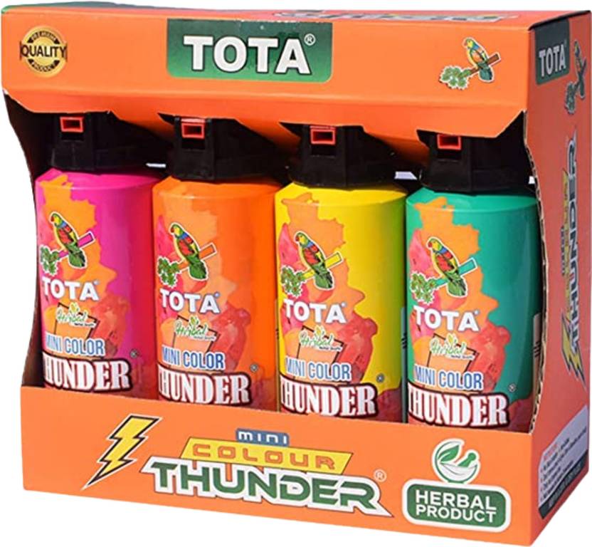 TOTAA Tota Mini Thunder Holi Herbal colours(Pack of - 4 Bottle) Holi ...