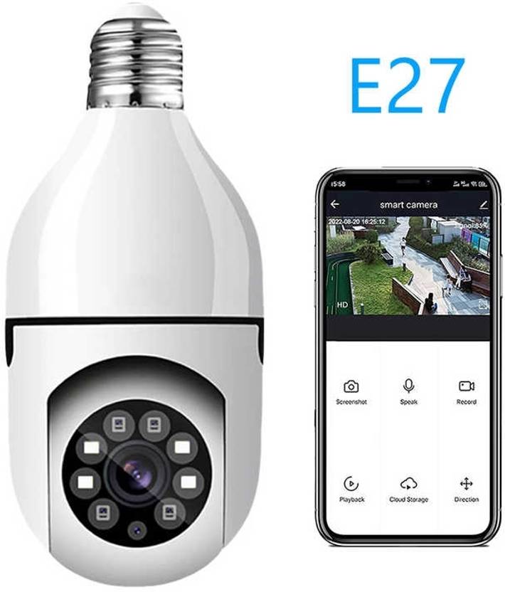 Inext Wi-Fi CCTV Camera Wireless Bulb Shape PTZ V380 Pro | Indoor 360 ...