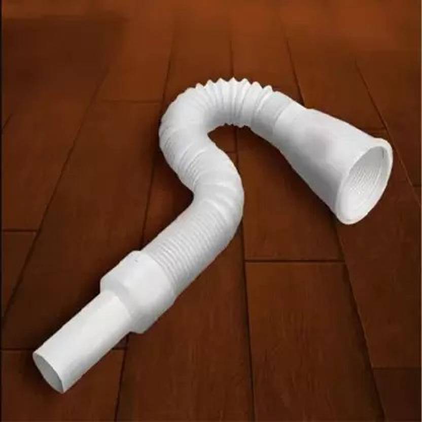 NAVMAV Pack of 2 Flexible PVC Long Socket Waste Drain Pipe for ...