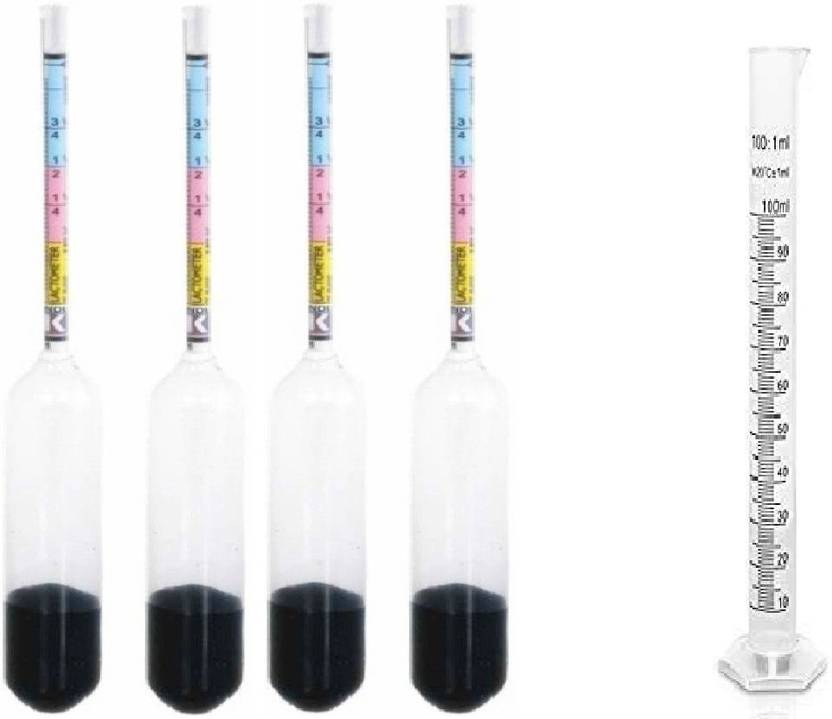 Nicolette Set of Lactometer & Jar for Milk Testing (4L1J) Hydrometer ...