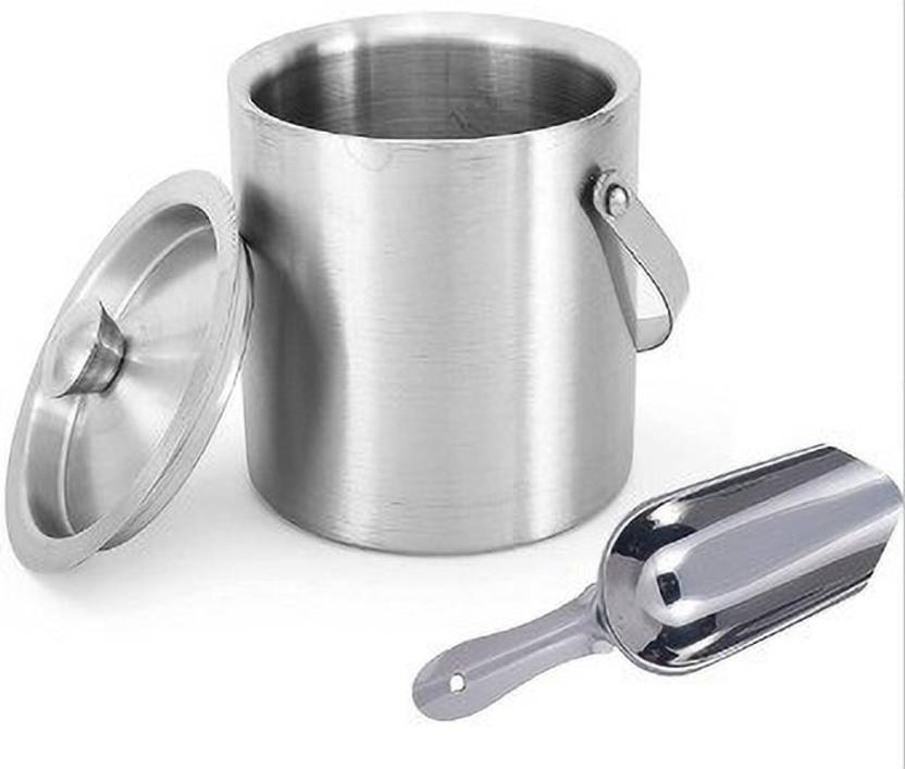 Nooks 1.5 L Steel Ice Bucket 1.5ltr with Ice Scope for Home , Mini bar ...