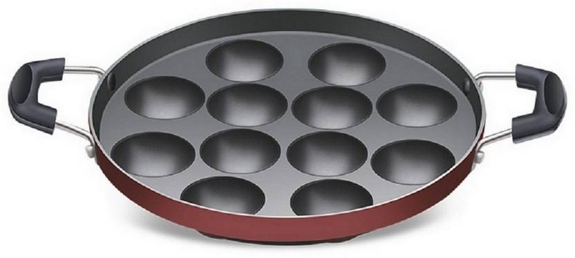 Masox Store Non-Stick 12 Cavity Handle Paniarakkal Idli Litti Batti ...
