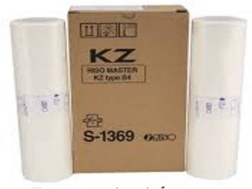wetech KZ B4 Master Roll for RISO KZ 30 Duplicator, 2 Rolls per Box White White Ink Toner ...