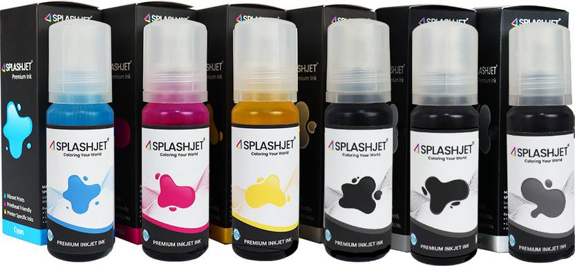 Splashjet 011/012 Refill Ink for Epson L8180 / L8160 – (C/M/Y/BK/PB/GY ...