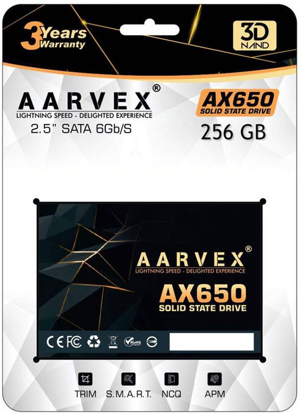 AARVEX AX650 256 GB Laptop, Desktop Internal Solid State Drive (SSD ...