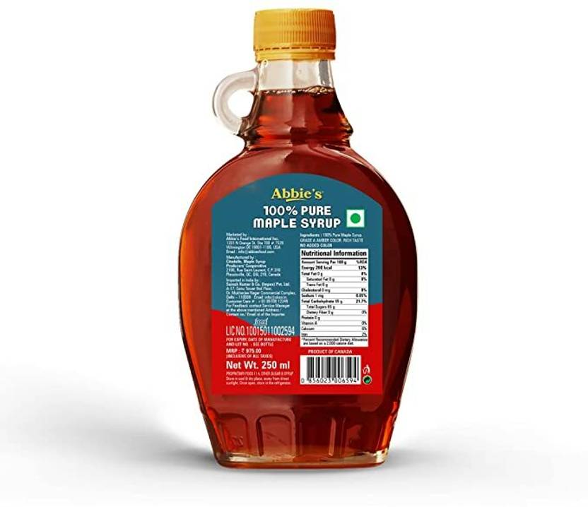Abbie's PURE MAPLE SYRUP 250 ml Price in India - Buy Abbie's PURE MAPLE ...