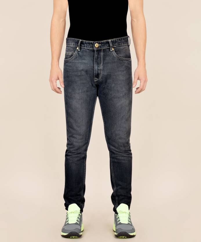 BLUEBARK Tapered Fit Men Black Jeans - Buy BLUEBARK Tapered Fit Men ...