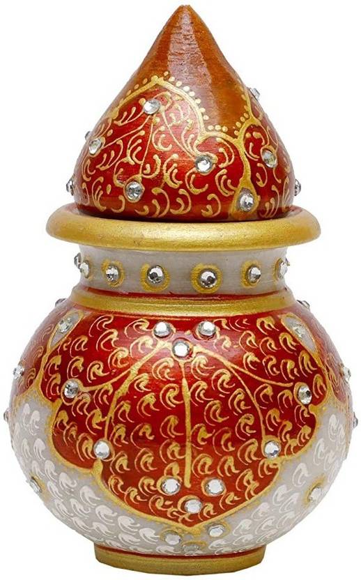 Flipkart.com | SHIKHA HANDICRAFT Handicraft Red Puja Lota with Nariyal ...