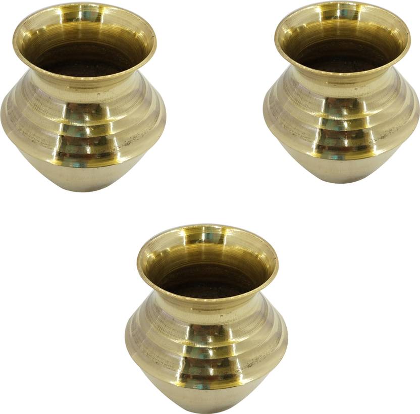 Flipkart.com | Craft World Craft World Pure Brass Small Ghada Kalash ...