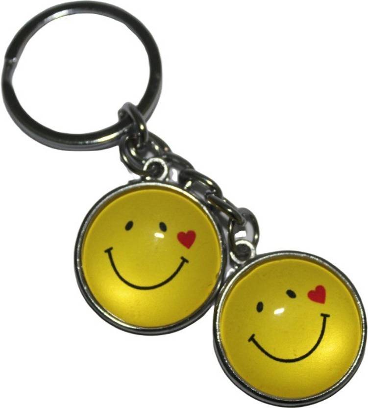 MAG BEE Smiley Emoji (Design-5)for Car Bike Men Women Girls Keyring Key ...