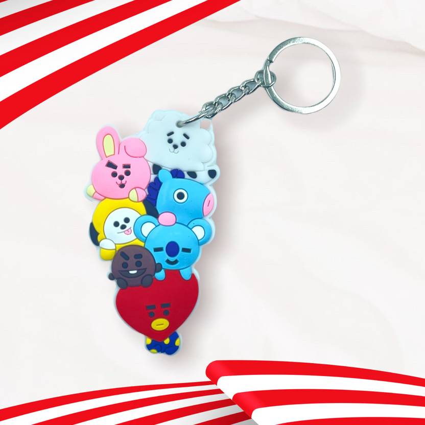 Fullkart All 7 Characters BT21 BTS Keychain (Rubber) BTS Bangtan Boys ...