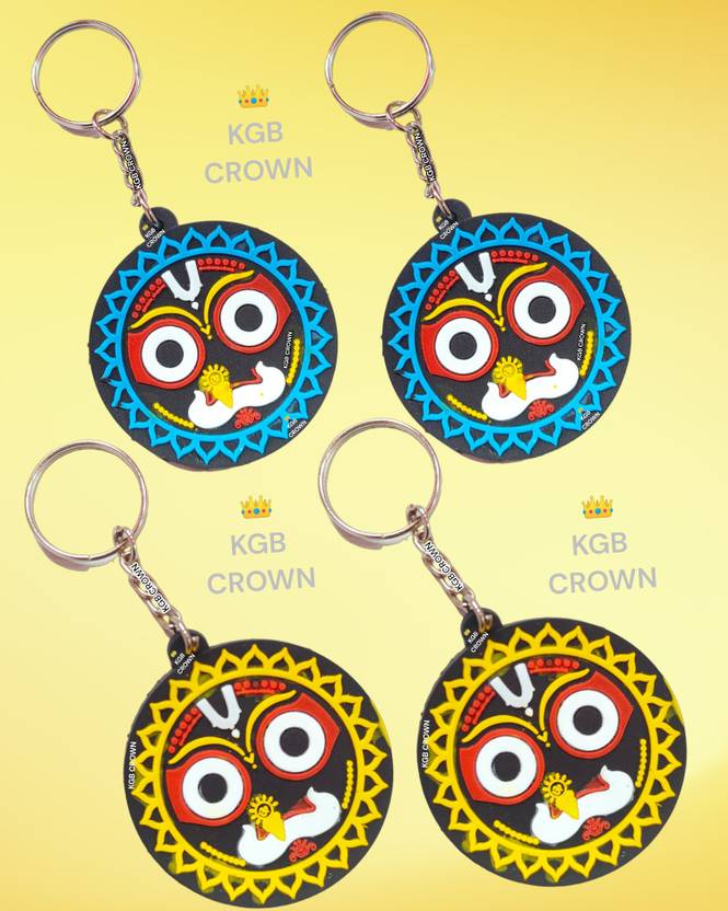 kgb crown Jagannath PVC Keychain For Your family Pack of 4 Key Chain ...