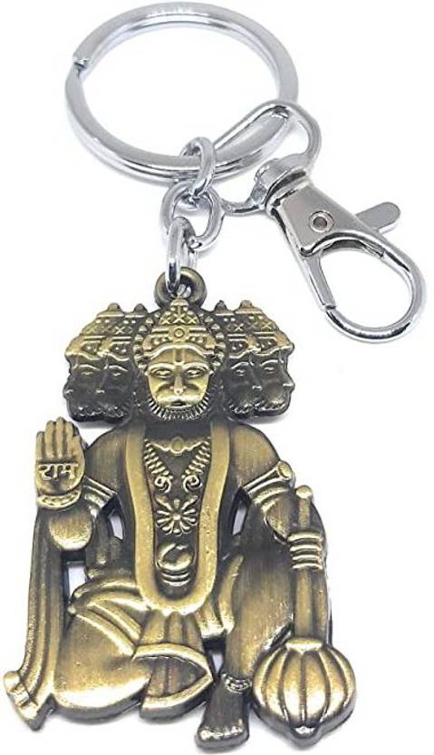 Virom Panchmukhi Hanuman Keychain For Bike Car Home Office Kyes Keyring ...