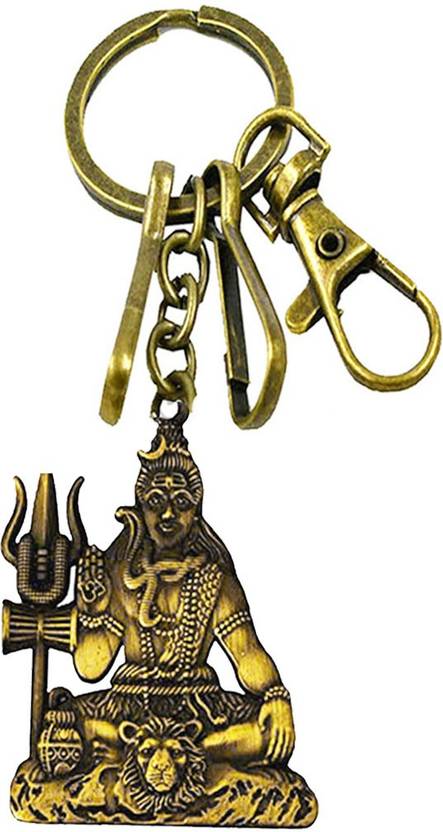 AFH Lord Shiva Mahadev Religious Bronze Charm Religious Key Chain for ...