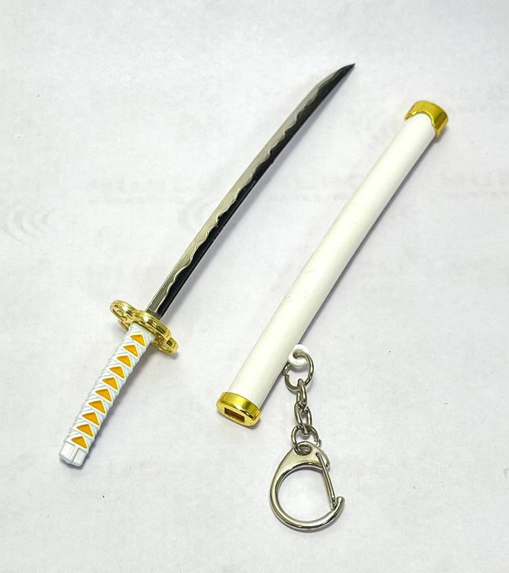 Mubco Demon Slayer Zenitsu Mini Katana Sword Keychain | Showpiece Anime ...