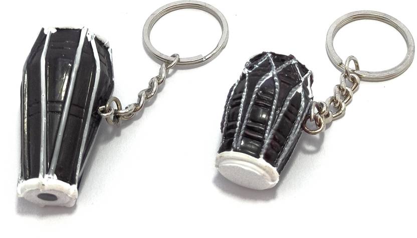 Key Era Dholak Mridangam Tabla Music Instrument Set Of 2 Key Chain ...