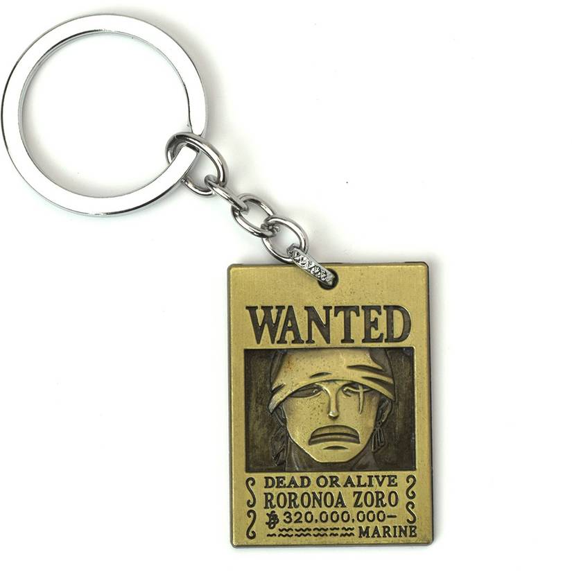 Daiyamondo Roronoa Zoro Wanted One Piece Wanted Metal keychain Key ...