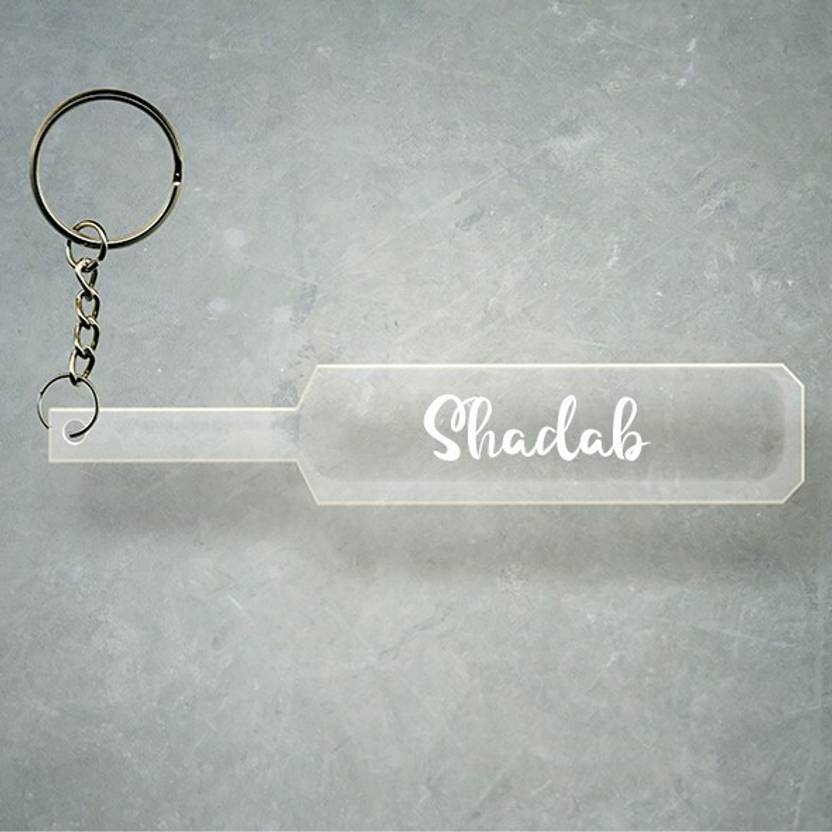 SY Gifts Cricket Bat Logo Design With Shadab Name Key Chain Price in ...