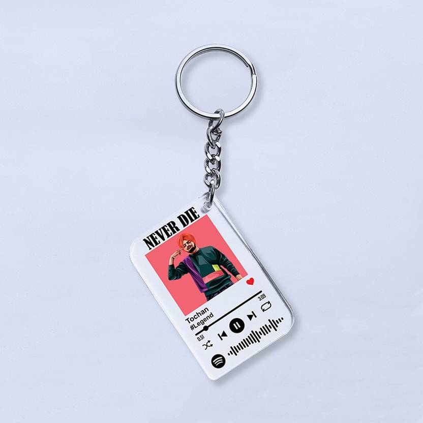Veera Gift Store Sidhu Moose Wala Acrylic Spotify Musical Song Keychain ...