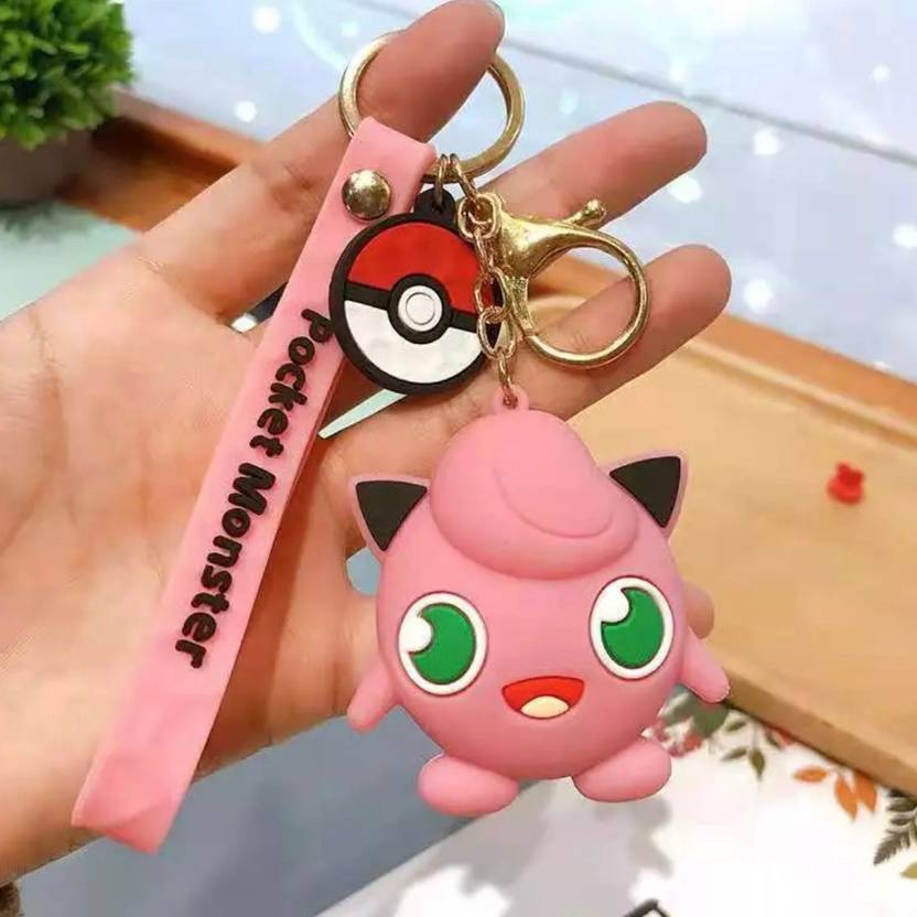 Mubco Pokemon Jigglypuff 3D Keychain | Strap Charm & Hook | PVC Cartoon ...