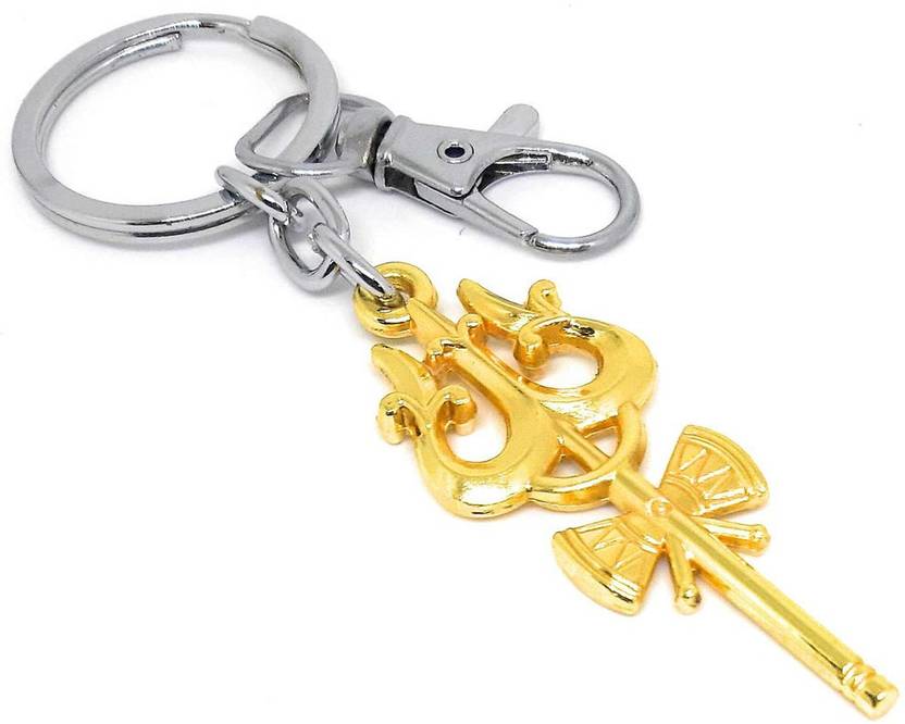 Aura Shiva Mahakaal Mahadev Trishul Damru Keychain For Bike Car House ...