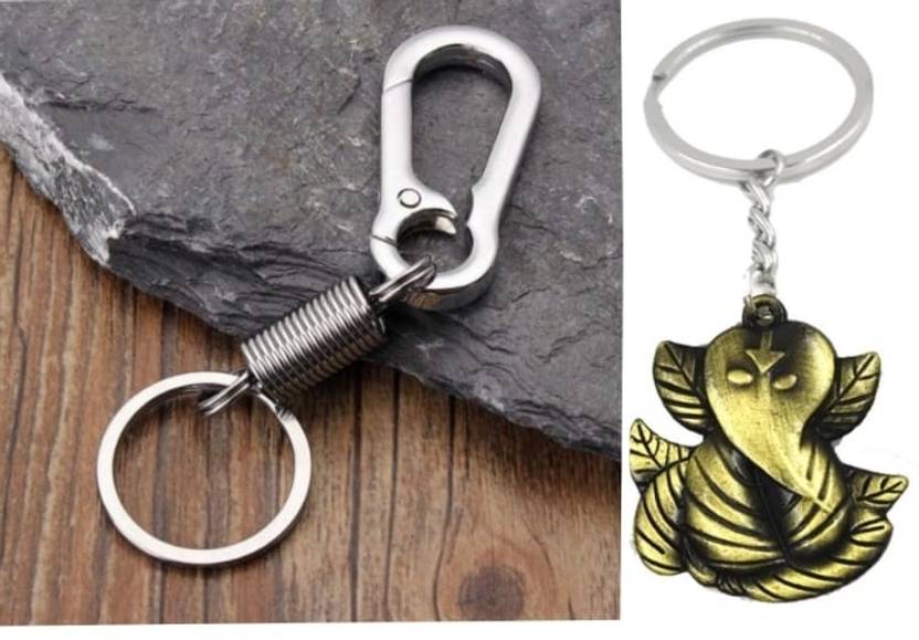 ROYALSHOP Lord ganesha Ganapati Ganesh ji & hook Keychain combo set Key ...