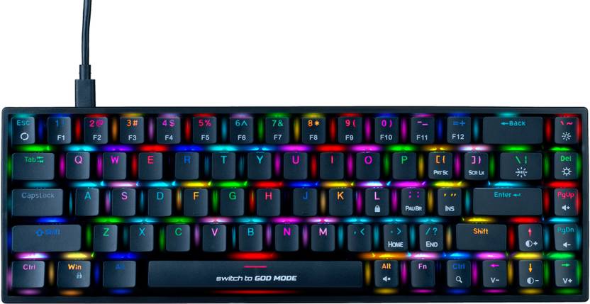 Cosmic Byte CB-GK-31 Artemis Per Key RGB Mechanical Red Switch Wired ...