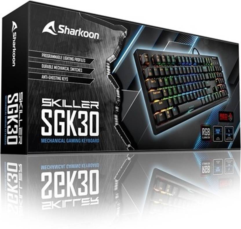 Sharkoon SGK30 blue Gaming Keyboard Wired USB Gaming Keyboard ...