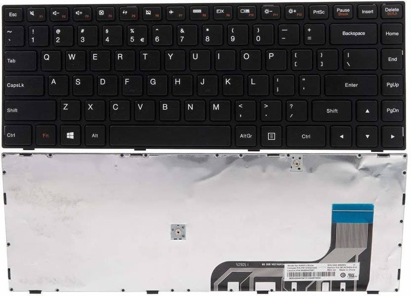 TechSonic Laptop Keyboard For Lenovo Ideapad 100-15IBY, 100-15, 300-15 ...
