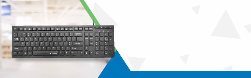 PRODOT Feather Chiclet Wired keyboard Wired USB Multi-device Keyboard ...