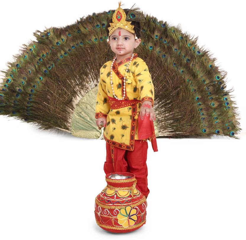 Raj Fancy Dresses Radha and krishna Dress for Kids with Jewellery ...