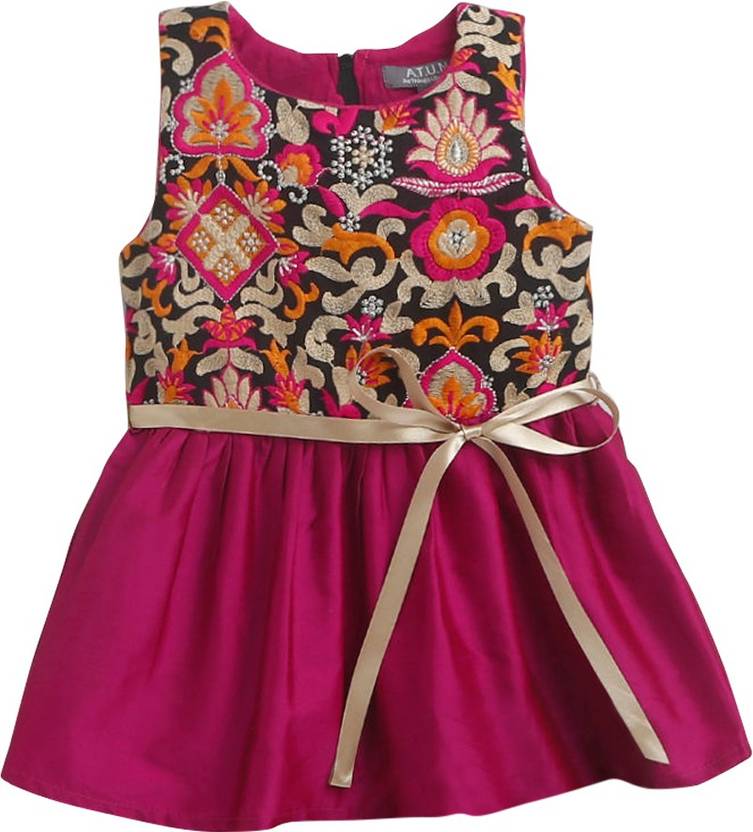 Hopscotch Girls Midi/Knee Length Party Dress Price in India - Buy ...