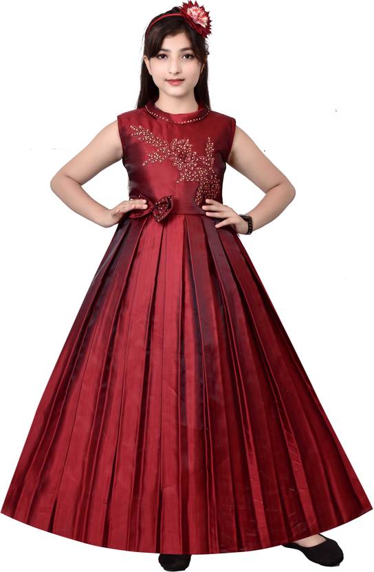 Q.T.R. GARMENTS Girls Maxi/Full Length Party Dress Price in India - Buy ...