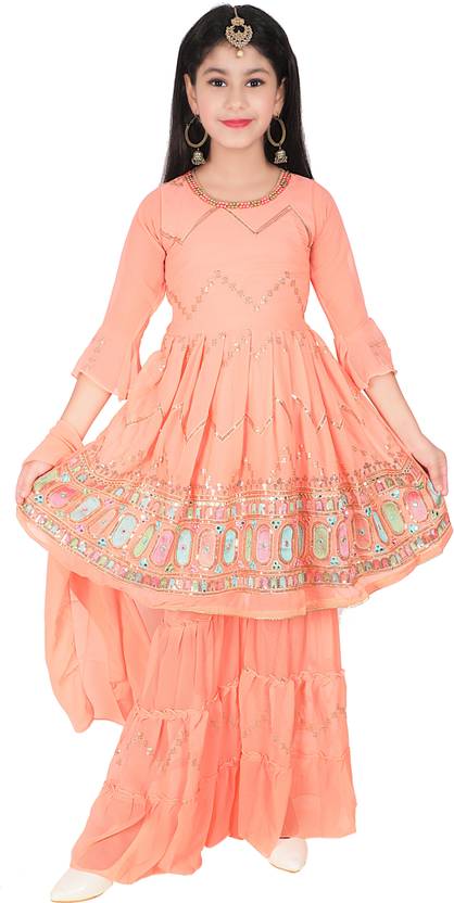 Glossia Girls Festive & Party, Wedding Kurta and Pallazo Set Price in ...