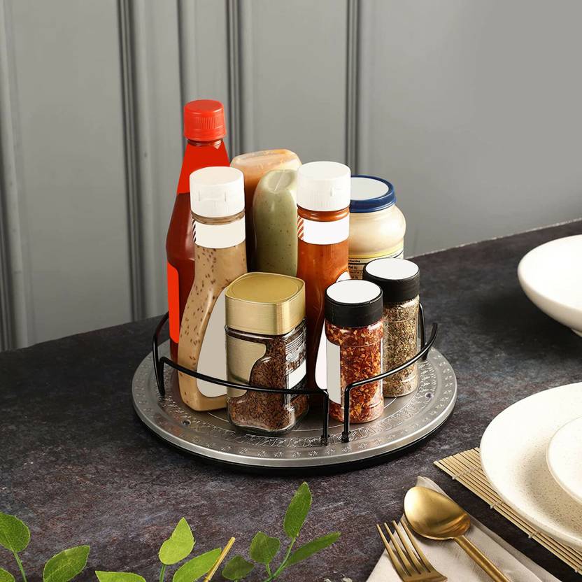 Xllent Revolving Tray for Dining Table, 10.5" Containers Kitchen Rack ...