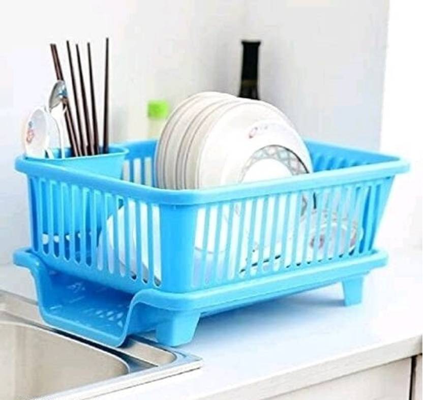 Logyk Plastic Kitchen Sink Dish Rack Drainer Drying Rack Washing Basket ...