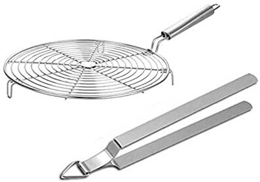 Convay Rasoiware Stainless Steel Chapati Grill/Papad Roster with Steel ...