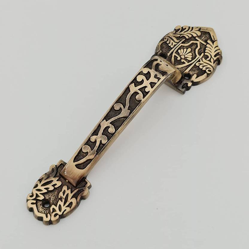 ABVIN Door Handle 8 inch Carving Handle Vintage Door Handle Brass ...