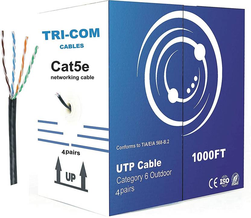 TRICOM Pure Copper CAT-5E 4 Pair 305 METER Laboratory Wire Gauze Price ...