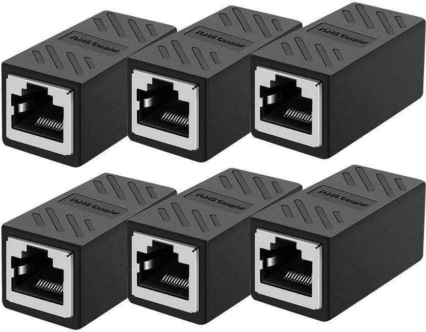 Rarun 6 PCS RJ45 Network Female to Female LAN Jointer Connector ...
